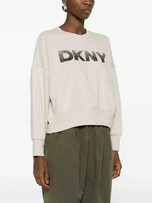 Dkny Sequined-logo Sweatshirt