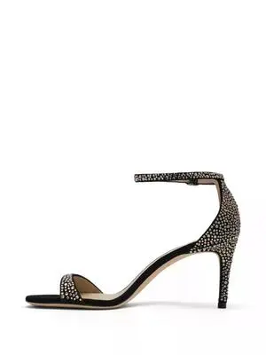 STUART WEITZMAN 75mm Nudist Shine Sandals - Black