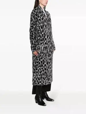 Zadig&Voltaire Leopard-print Mohair-blend Cardigan Coat