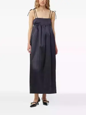 GANNI Sleeveless Satin Maxi Dress