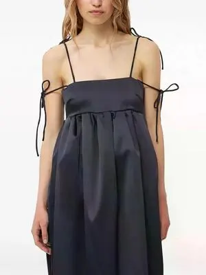 GANNI Sleeveless Satin Maxi Dress