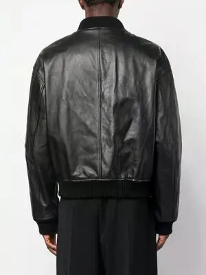 Dolce & Gabbana Leather Zip-up Bomber Jacket