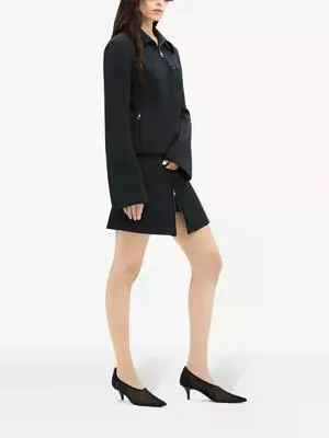 COURREGES Logo-embroidered Zip-fastening Twill Jacket