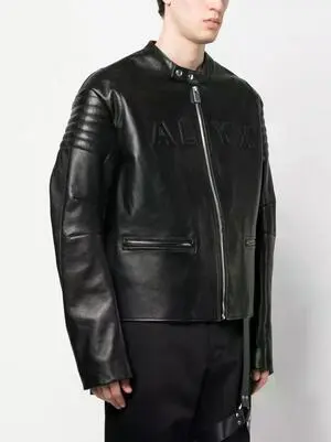 1017 Alyx 9sm Logo-embossed Leather Jacket