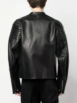 1017 Alyx 9sm Logo-embossed Leather Jacket
