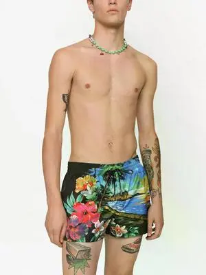 Dolce & Gabbana All-over Graphic-print Swim Shorts