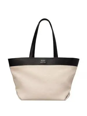 AMI Paris Logo-plaque Panelled Tote Bag