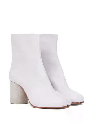 MAISON MARGIELA 80mm Tabi Leather Ankle Boots - Purple