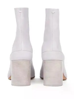MAISON MARGIELA 80mm Tabi Leather Ankle Boots - Purple