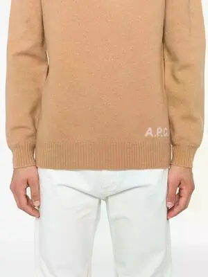 A.p.c. Virgin Wool Roll Neck Sweater - Neutrals