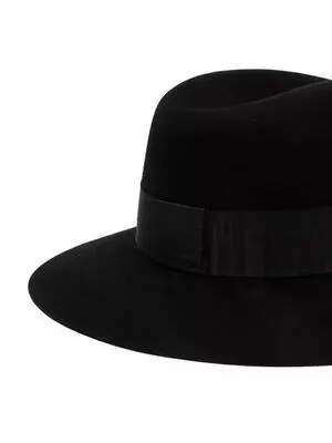 MAISON MICHEL Henrietta Wool Fedora Hat - Black