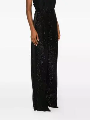 Max Mara Sequin Embellished Wide Leg Trousers