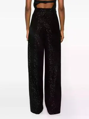 Max Mara Sequin Embellished Wide Leg Trousers