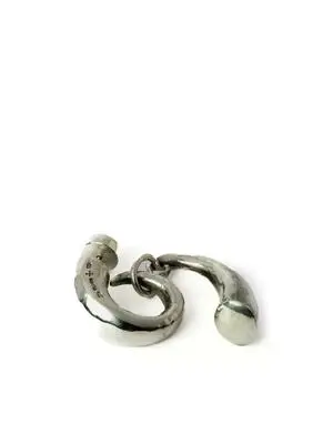 PARTS OF FOUR Horn Pendant Earring - Silver