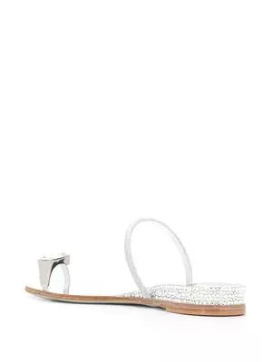 Casadei Crystal Toe Strap Sandals