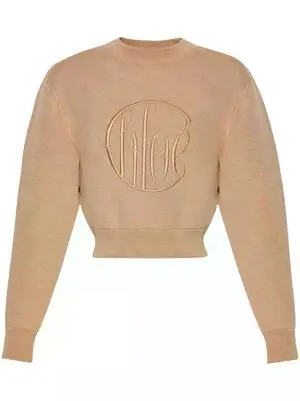 Chloé Embroidered-logo Wool Jumper