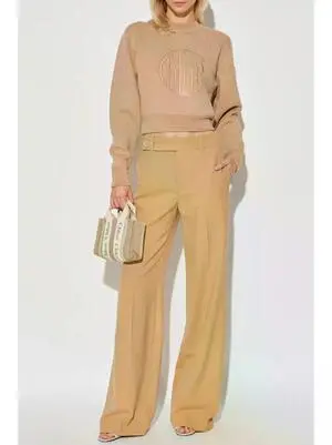 Chloé Embroidered-logo Wool Jumper