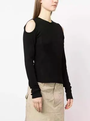 IOANA CIOLACU Cut-out Cold-shoulder Top