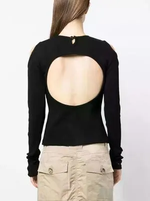 IOANA CIOLACU Cut-out Cold-shoulder Top