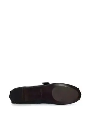 COCCINELLE Leather Ballerina Shoes With Buckle Detail