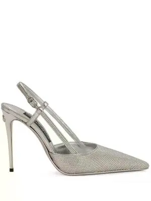 Dolce & Gabbana Embellished Satin Slingback Pumps