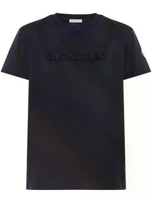 Moncler Logo-embroidered T-shirt - Blue