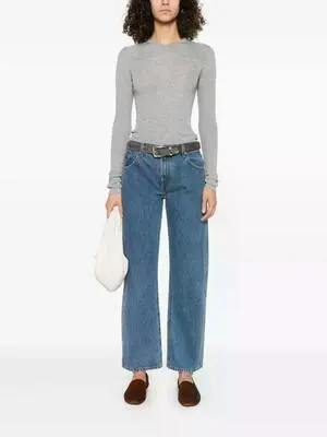 Khaite Ribbed V-neck Sweater