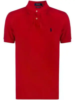 Polo Ralph Lauren Logo Embroidered Polo Shirt - Red