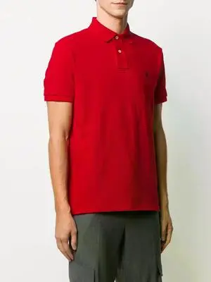 Polo Ralph Lauren Logo Embroidered Polo Shirt - Red