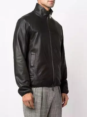 Emporio Armani Zipped Leather Jacket