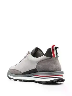 Thom Browne Calf Suede Tech Runner Sneakers - Grey