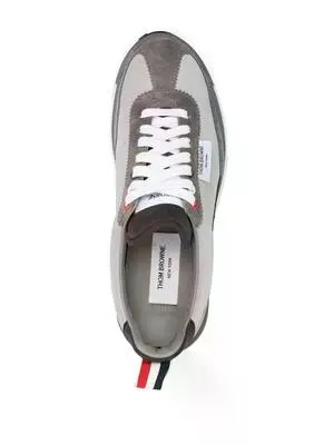 Thom Browne Calf Suede Tech Runner Sneakers - Grey