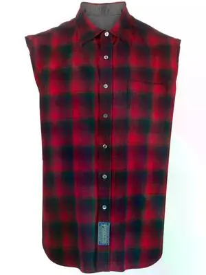 MAISON MARGIELA X Pendleton Checked Sleeveless Shirt