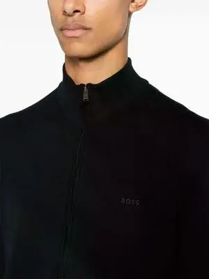 BOSS High-neck Cotton Cardigan