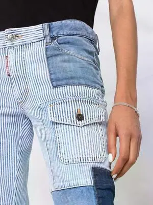 Dsquared2 Cropped Patchwork Jeans