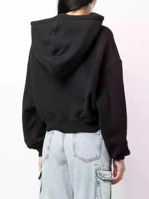 Off-White Logo-print Cropped Hoodie