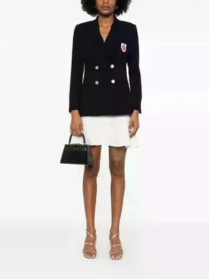 Kiton Logo-patch Double-breasted Blazer