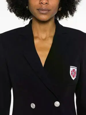 Kiton Logo-patch Double-breasted Blazer