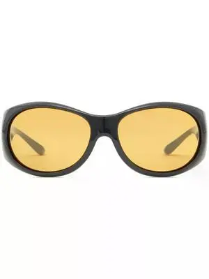 COURREGES Hybrid 01 Round-frame Sunglasses - Black