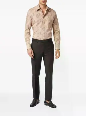 BILLIONAIRE Logo-print Stretch-cotton Shirt
