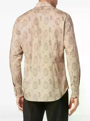 BILLIONAIRE Logo-print Stretch-cotton Shirt