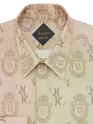 BILLIONAIRE Logo-print Stretch-cotton Shirt