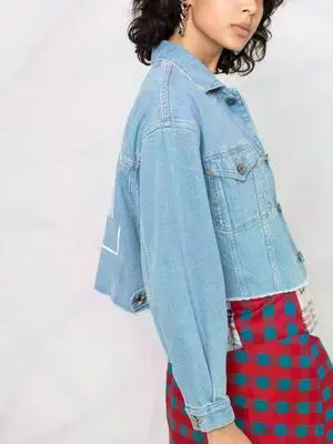 Opening Ceremony Logo-print Cropped Denim Jacket