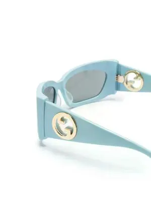 Gucci Geometric Tinted Sunglasses - Blue