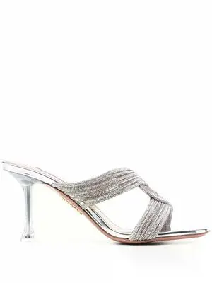 AQUAZZURA High Heel Woven Design Sandals