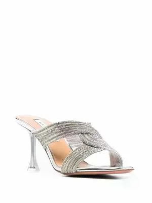 AQUAZZURA High Heel Woven Design Sandals