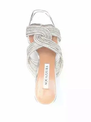 AQUAZZURA High Heel Woven Design Sandals