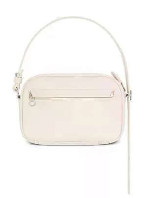 COURREGES Logo-embroidered Leather Camera Bag - Neutrals