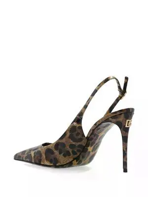 Dolce & Gabbana Leopard-print Slingback Pumps