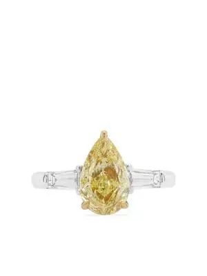HYT JEWELRY Platinum And Diamond Cocktail Ring - Silver